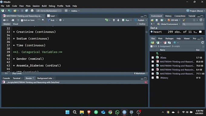 Perform data analysis and visualization in r studio by Nazninsuktara ...