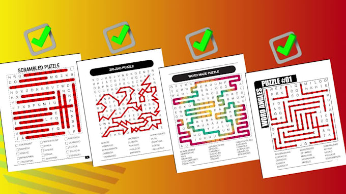 Craft visually engaging puzzles of word search, by James42m | Fiverr