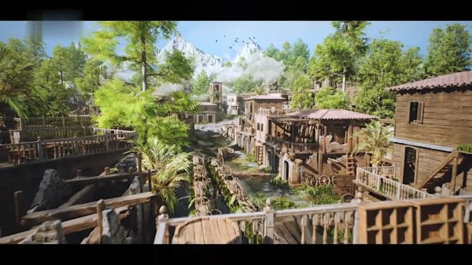 Do 3d game environment 3d game assets 3d level design 3d landscape design in ue by Muyilex_art ...