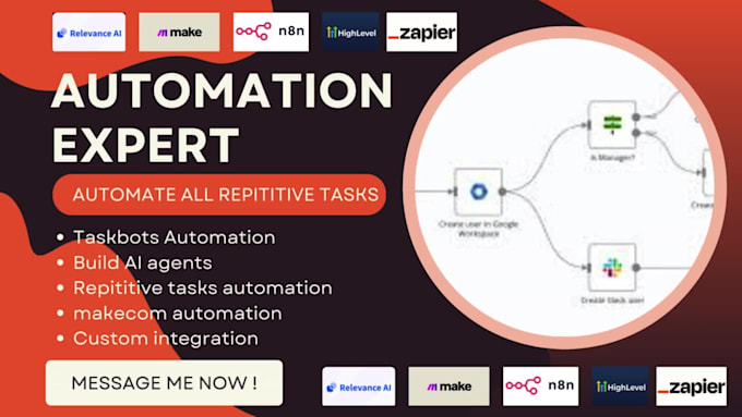 Set up n8n workflow automation n8n ai agent relevance ai makecom automation by Jake_mave | Fiverr