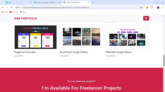Front end developer code craft 2024 by Pra_valija | Fiverr