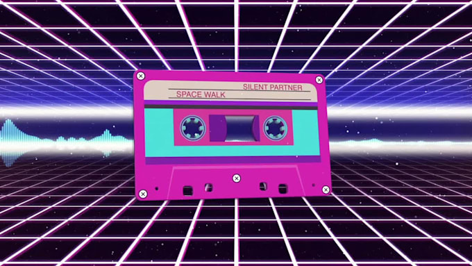 Create a synthwave, outrun, 80s, cassette music visualizer by Laurab_films | Fiverr