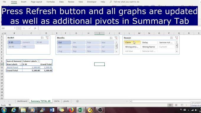 Give you tracker for overdue invoices with graphs by Chendlermike | Fiverr