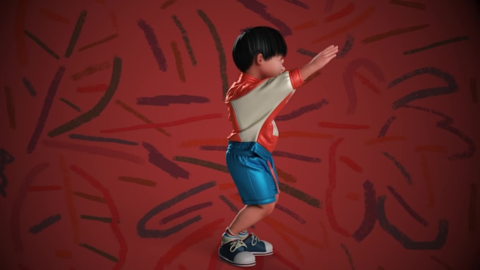 3d fashion design clothing mockup in clo3d marvelous designer kidswear ...