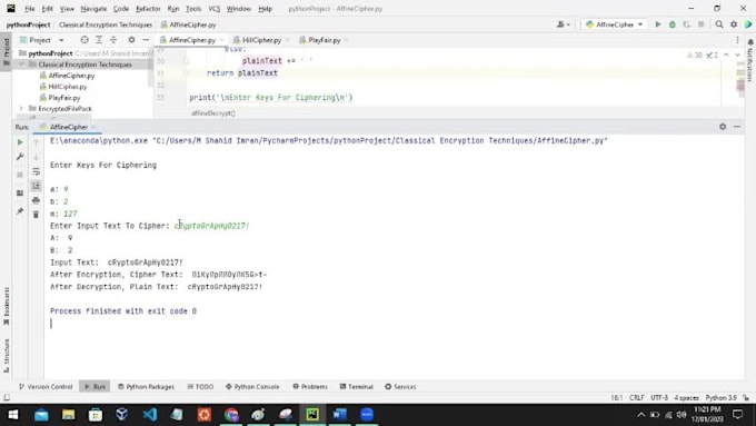 Make a python project for you by Shahidimran217 | Fiverr