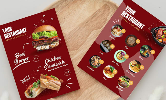 Design professional and modern restaurant menu by Farahfuzh | Fiverr