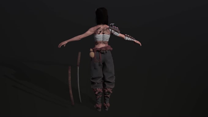 Realistic human model for game, weapons props for unity and ue, 3d rig ...