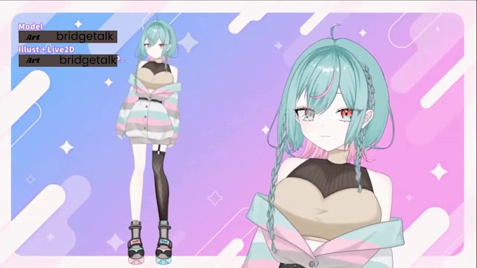 Model and rig vtuber design, live2d streaming and 2d vtuber for ...