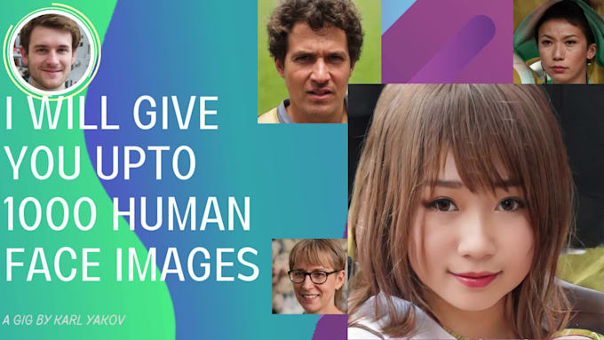 Give you up to 1000 copyright free human face images by Karlyakov | Fiverr