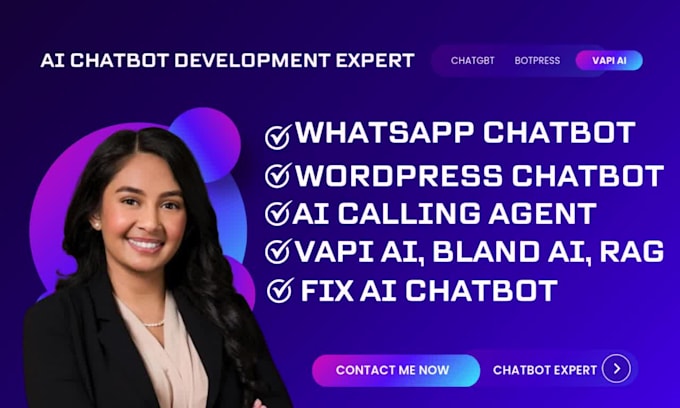 Make ai voice agent whatsapp ai chatbot ai calling agent vapi ai bland manychat by ...