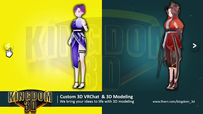 Create custom 3d vr chat model avatar vr character with rigging by ...