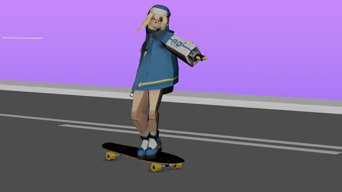 Low poly 3d model animation in retro psx ps1 ps2 n64 style for vr ar by ...