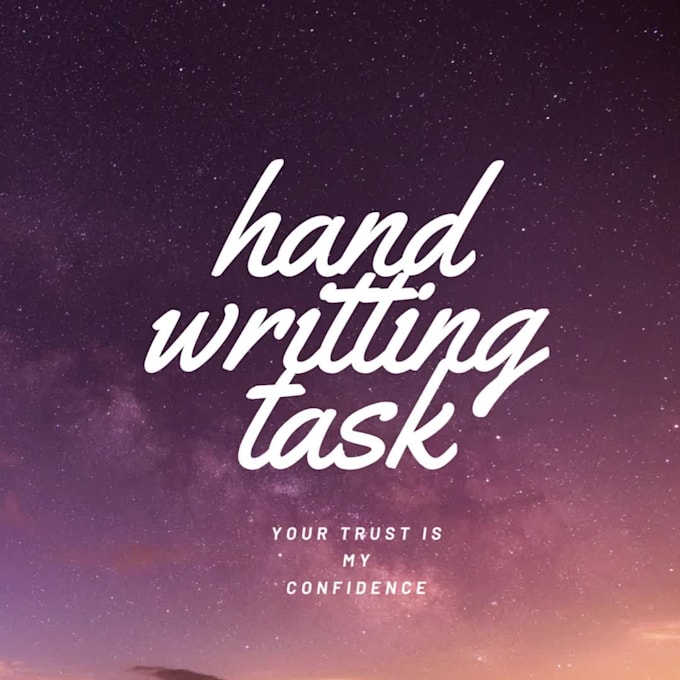 Do professional hand writing assignment work by Afshan_0168 | Fiverr