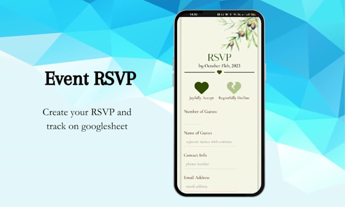 Design your digital rsvp form invitation by Alfiantojathi | Fiverr