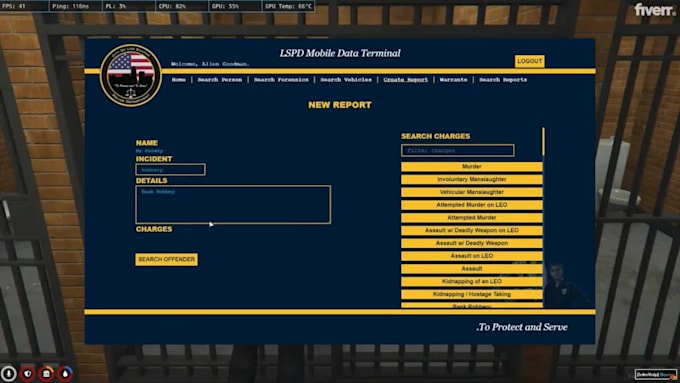 Provide you ems and police mdt for qbcore fivem server by ...