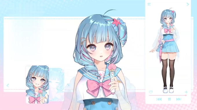 Draw vtuber model live2d vtuber live2d model anime model by Damavatar01 ...