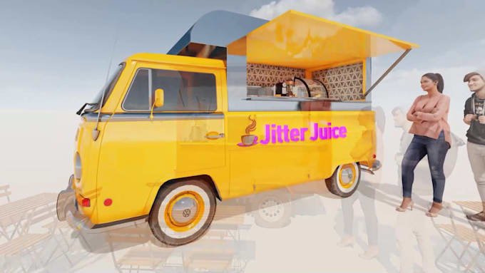 Design food truck, food stall, cart, booth, container shop by Iffat ...