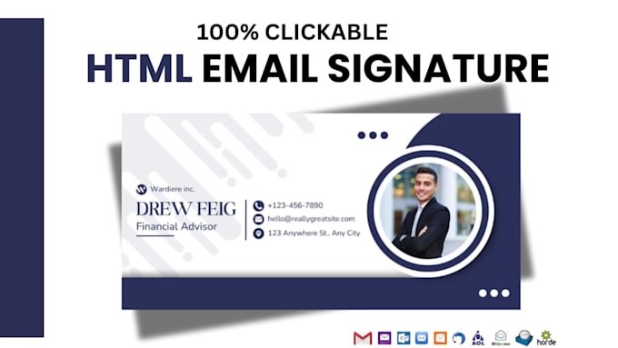 Create html email signature, clickable html email signature by ...