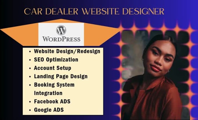 Design redesign wordpress car rental car dealer website booking system ...