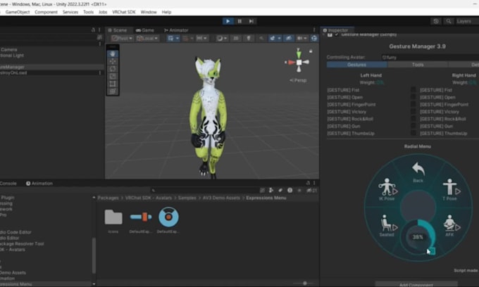 Model custom vrchat avatar, 3d furry avatar or anime vrc model, 3d ...