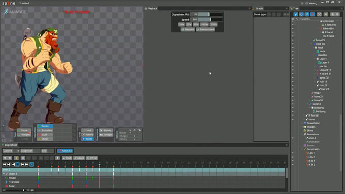 Do 2d animation for your 2d game character with spine pro or rive, 2d character by Abey ...