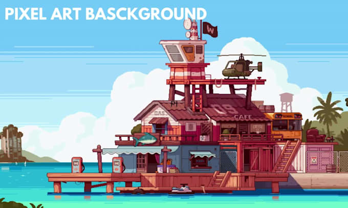 Draw pixel game art, 2d sprite sheet in any dimension, pixel art background by Micheal_artz | Fiverr