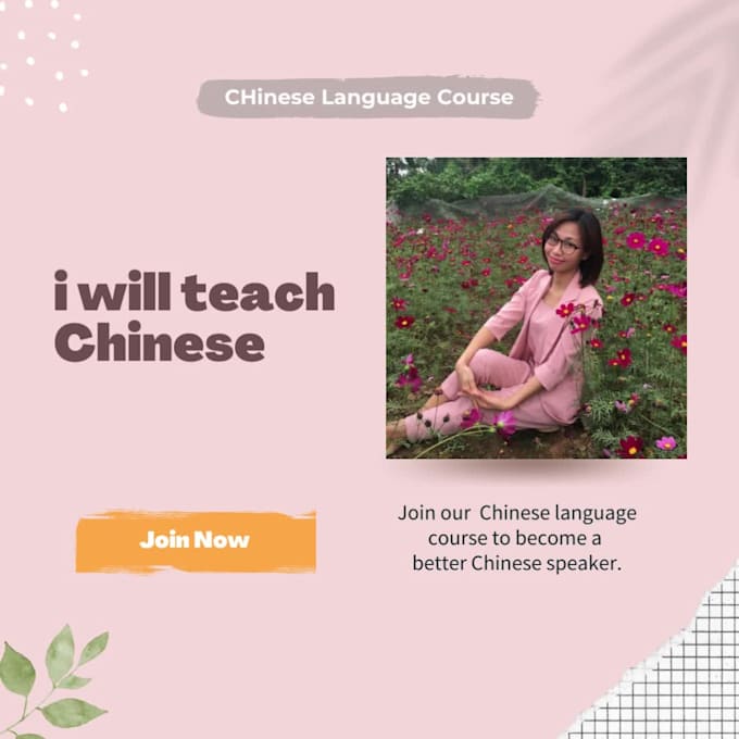 Teach you to learn chinese through zoom by Elsa_87 | Fiverr