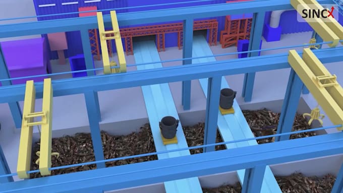 Do 3d factory animation 3d industrial animation 3d steel manufacturing ...