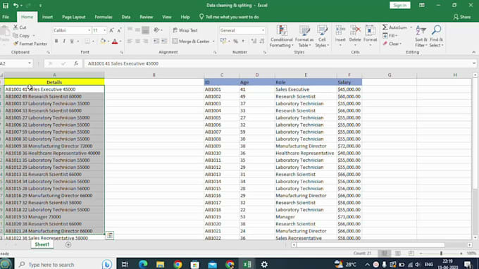 Clean, separate, merge and organize ,format excel or csv data by Anjali012m | Fiverr