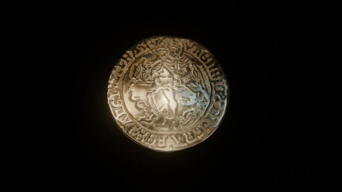 Build 3d coin model 3d bas relief laser engraving 3d coin in stl using ...