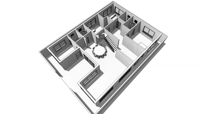Draw, convert 2d floor plan into 3d floorplan, house plan by Zia ...