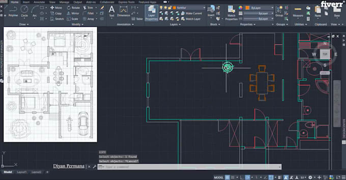 Redraw your floorplan sketch into 2d cad drawing in 24 hours by ...