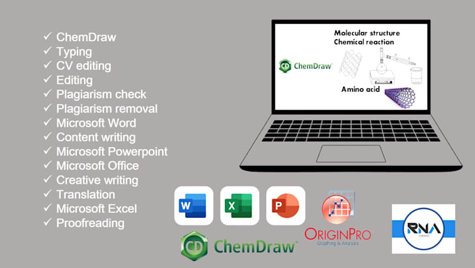 Draw 2d and 3d chemistry structure by Rnachemist | Fiverr
