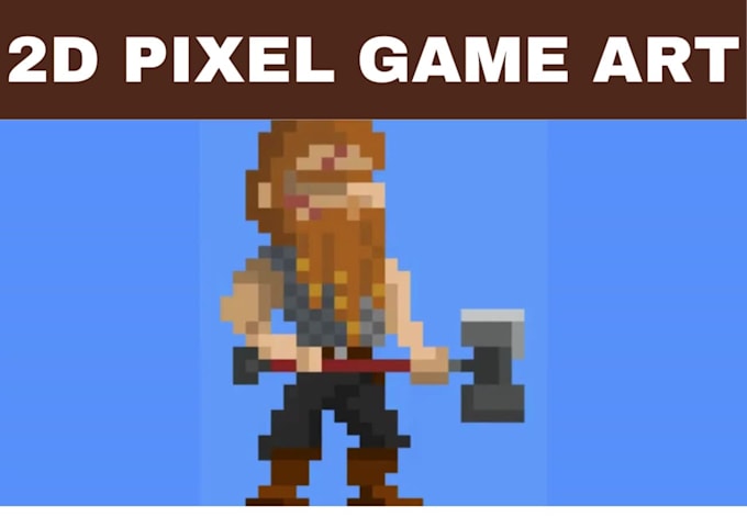 Dibujar un personaje retro en pixel art en 2d, arte de juego en pixel ...