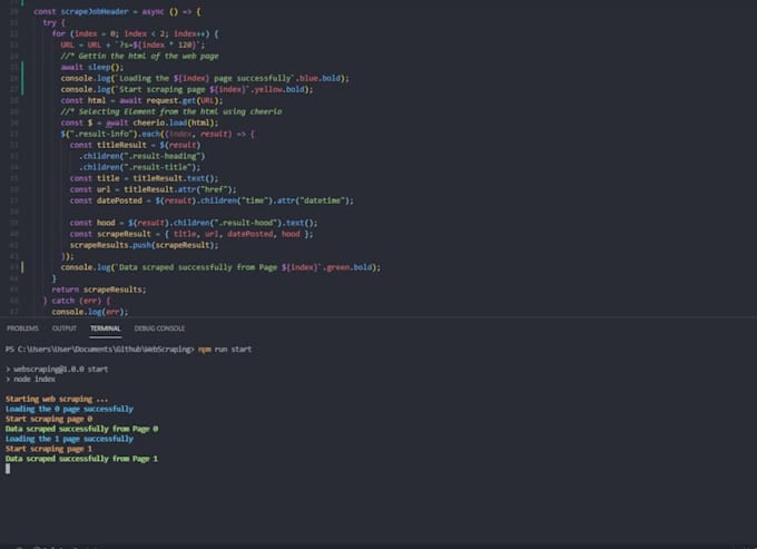 Do web scraping for any website using node js by Redroch | Fiverr