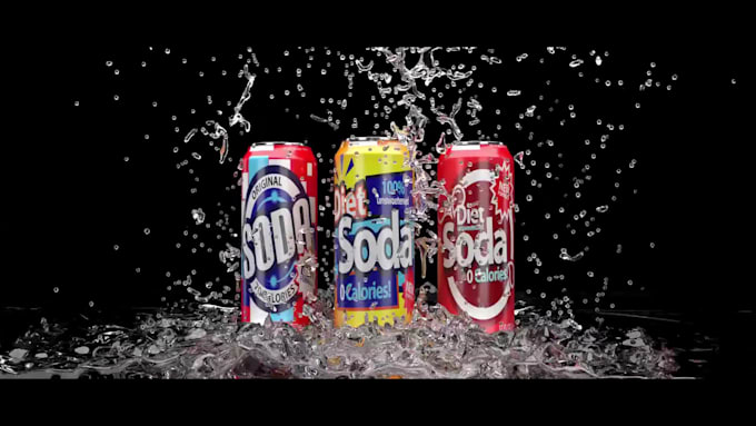 Render 3d cgi water simulation, 3d cgi liquid product animation, 3d ...