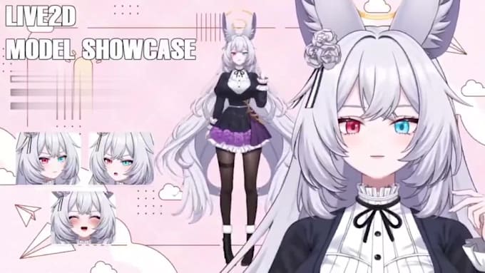 Draw vtuber model, live2d vtuber, 2d vtuber model, live2d by Mextern ...