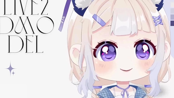 Design an rig chibi vtuber, live2d chibi model, chibi emotes, prpr for ...