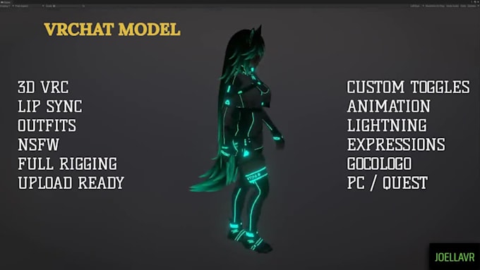 Do custom vrchat avatar 3d model furry vrc avatar nsfw 3d fursona vr character