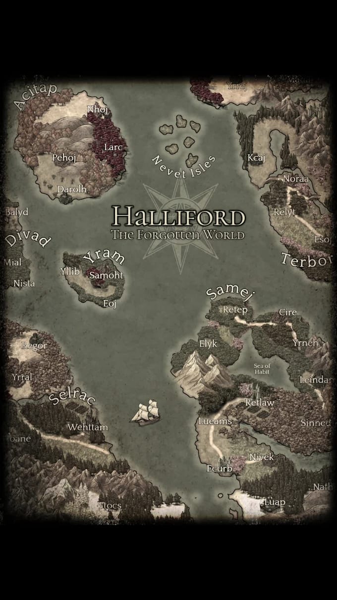 Create a custom fantasy map by Hannahtruelove2 | Fiverr