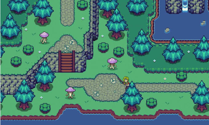 Do pixel art tileset, top down, rpg game assets, platformer, tile map ...