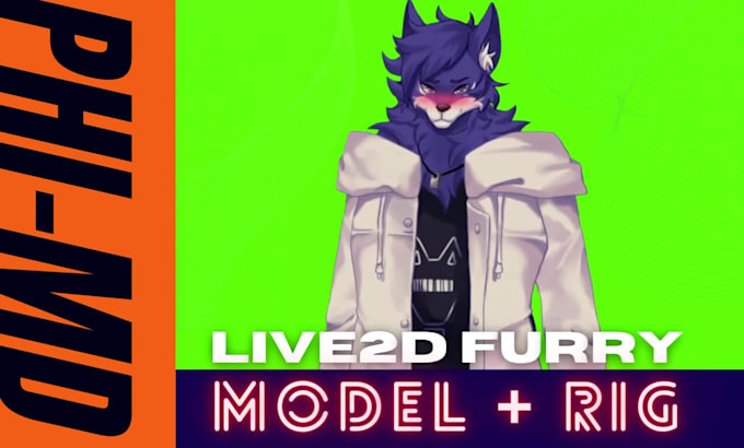 Create anime live2d furry character and chibi for vtuber by Phi_md | Fiverr