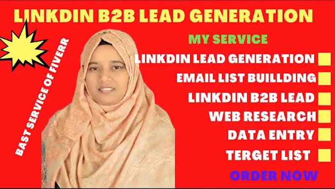 Do linkedin research b2b lead generation and data entry by Khadijaakter123 | Fiverr