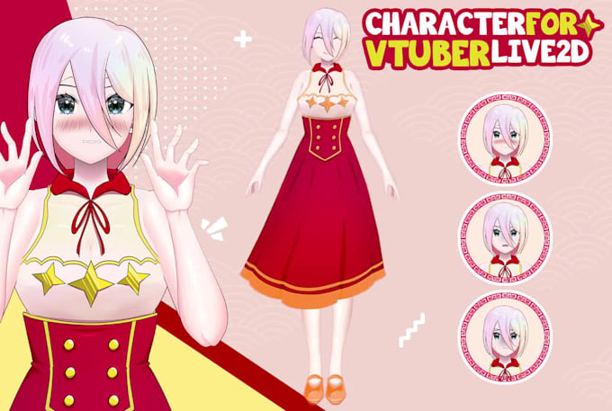Create live2d vtuber art and rig for vtuber or gif pngtuber streamer by Big_studios | Fiverr