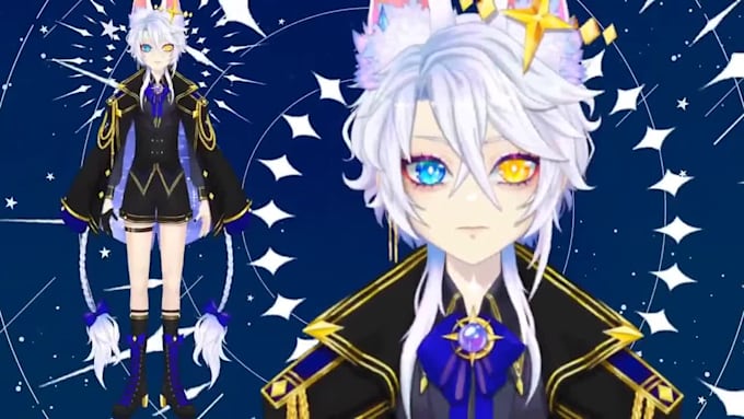 Draw and rig 2d vtuber model, 2d vtuber rigging, livbe2d design, anime ...