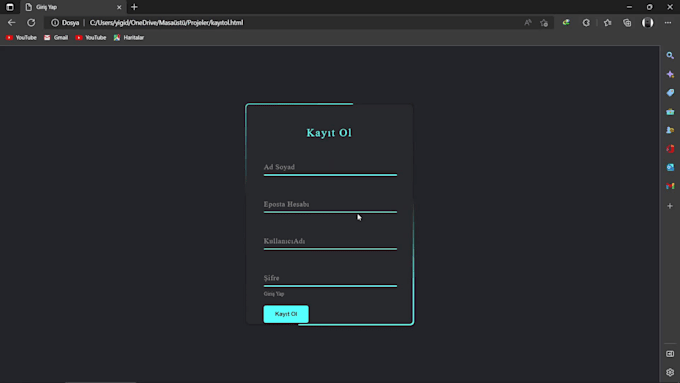 Make you an animated login and registration page by Omer1ctn | Fiverr