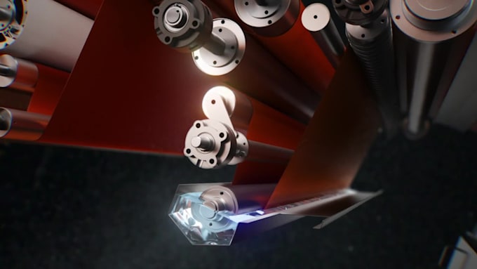 Create realistic 3d industrial and factory process animation