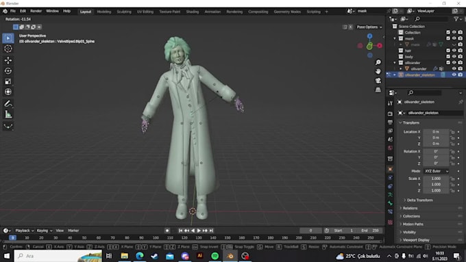 Rig your 3d model in blender for game engines or animation by Efetastan ...