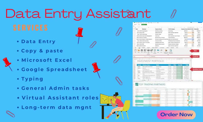 Assist with data entry, excel, and google spreadsheet tasks by ...