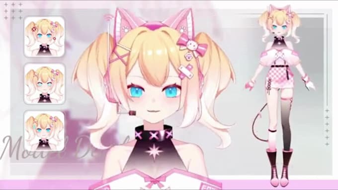 Draw and rig 2d vtuber model, live2d rigging,anime vtuber design, vtube ...